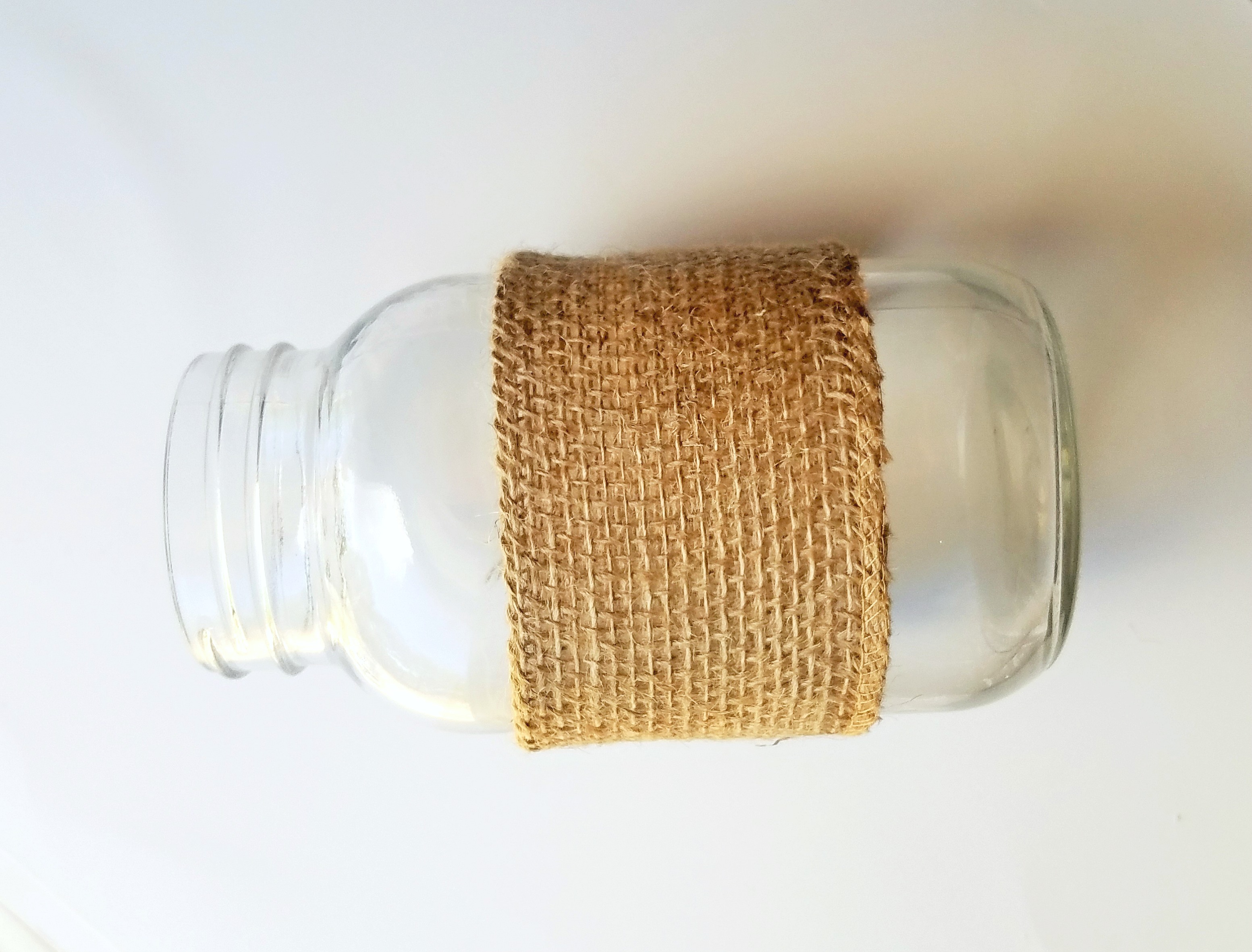 Burlap Wrapped Jars – Wonderful Creations