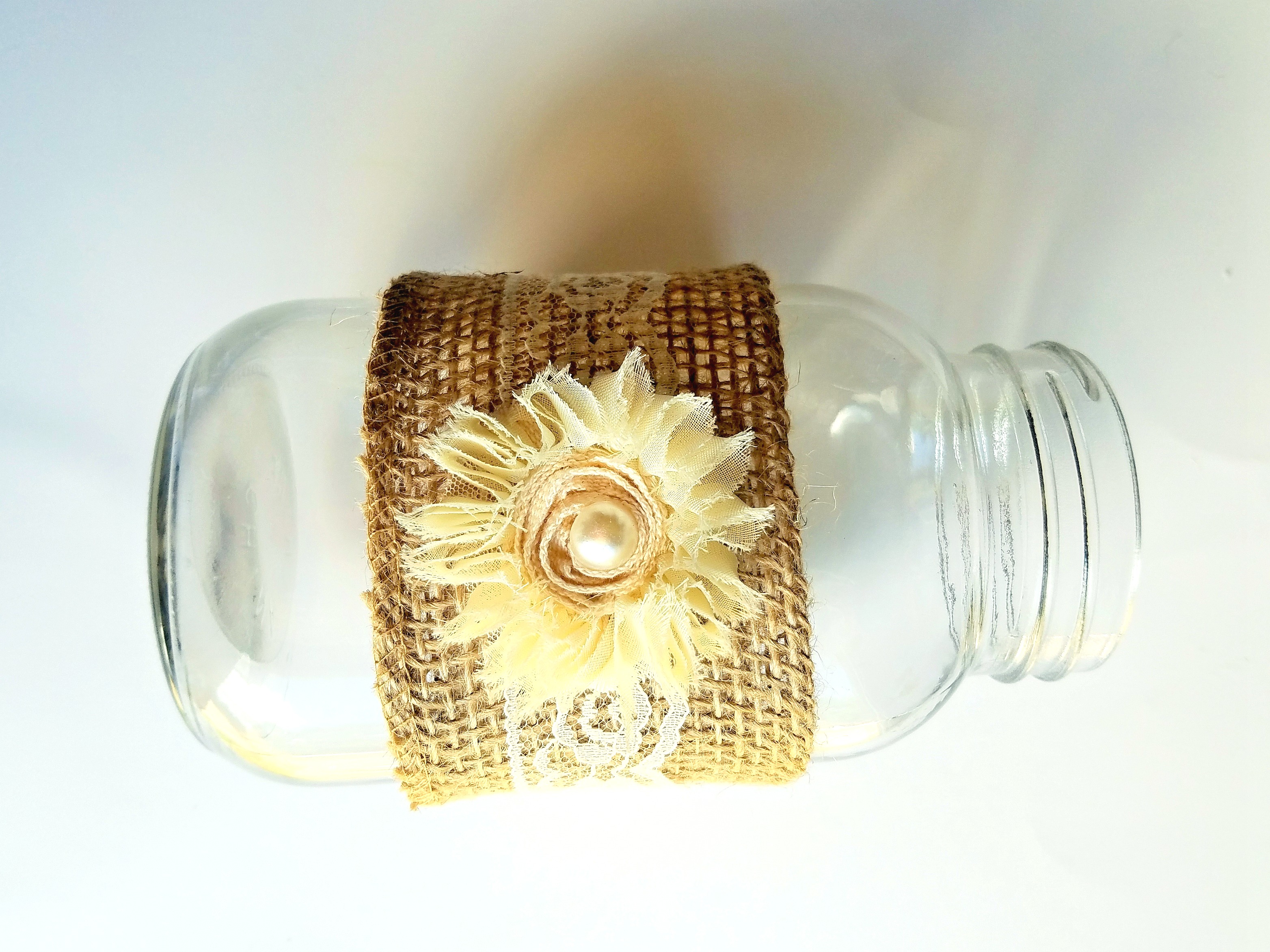 Burlap Wrapped Jars – Wonderful Creations