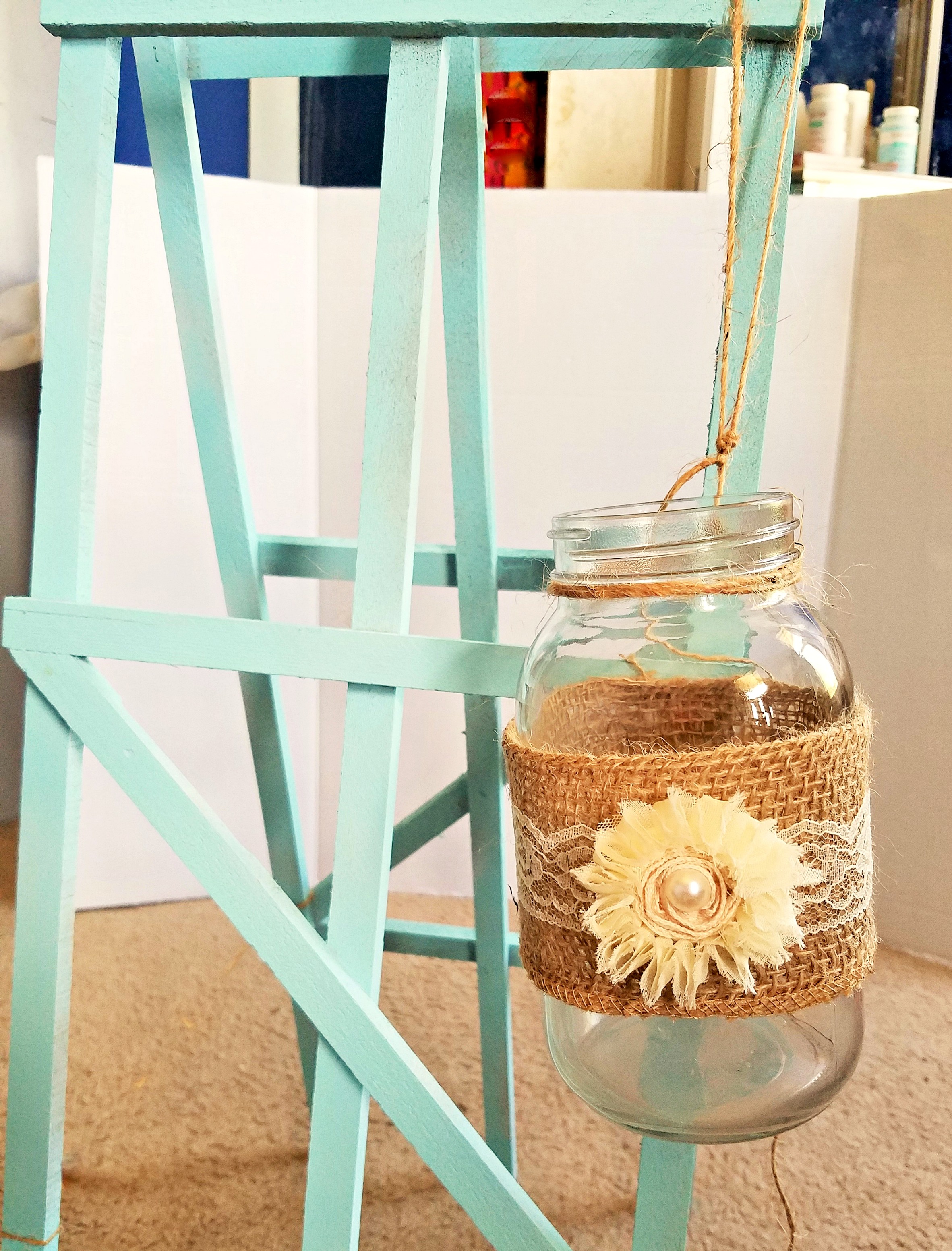 Burlap Wrapped Jars – Wonderful Creations
