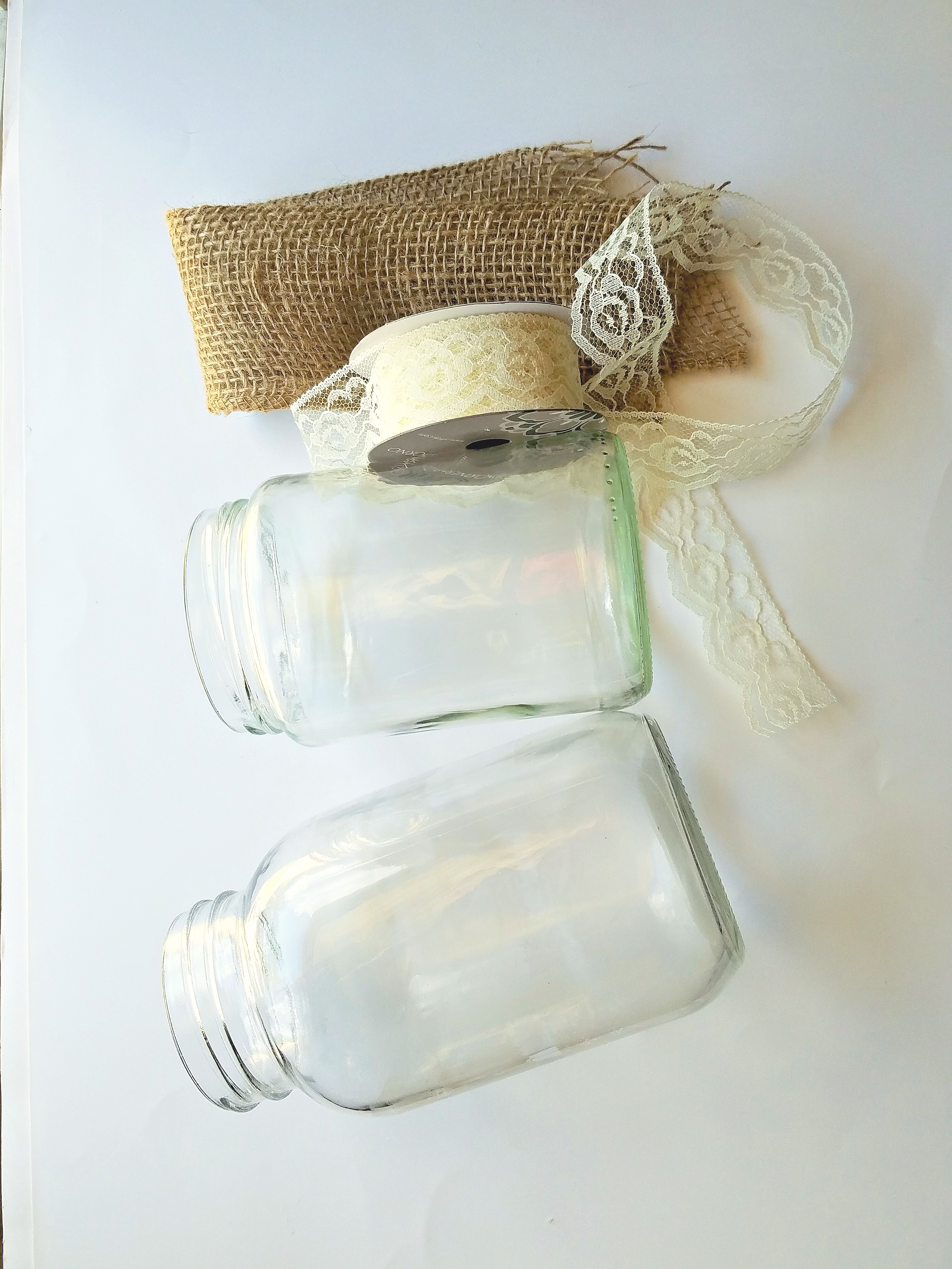 Burlap Wrapped Jars – Wonderful Creations