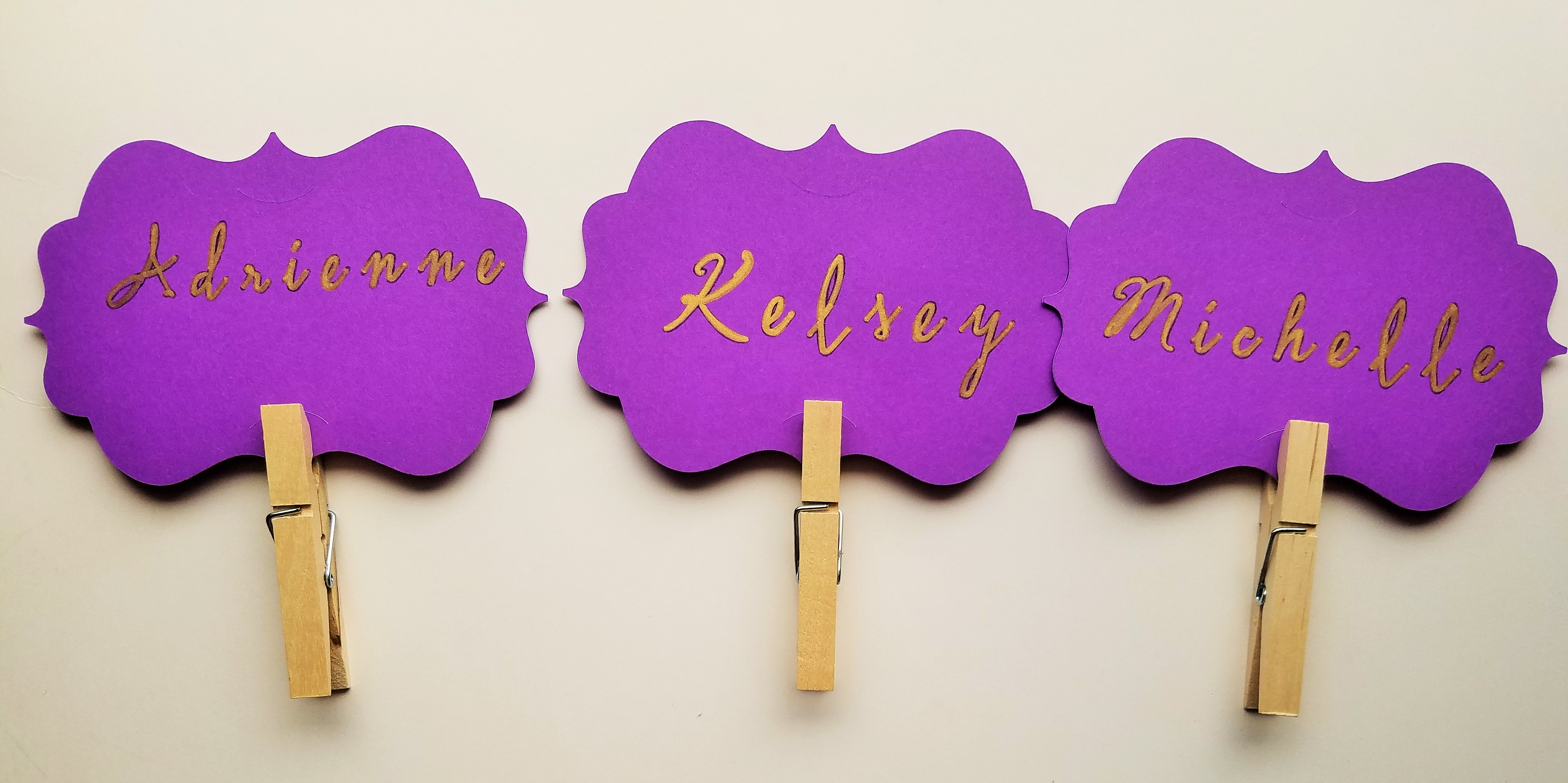 Clothespin Place Cards – Wonderful Creations